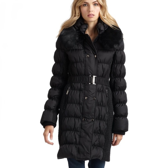 Via Spiga | Jackets & Coats | Via Spiga Down Puffer Coat With Rabbit ...